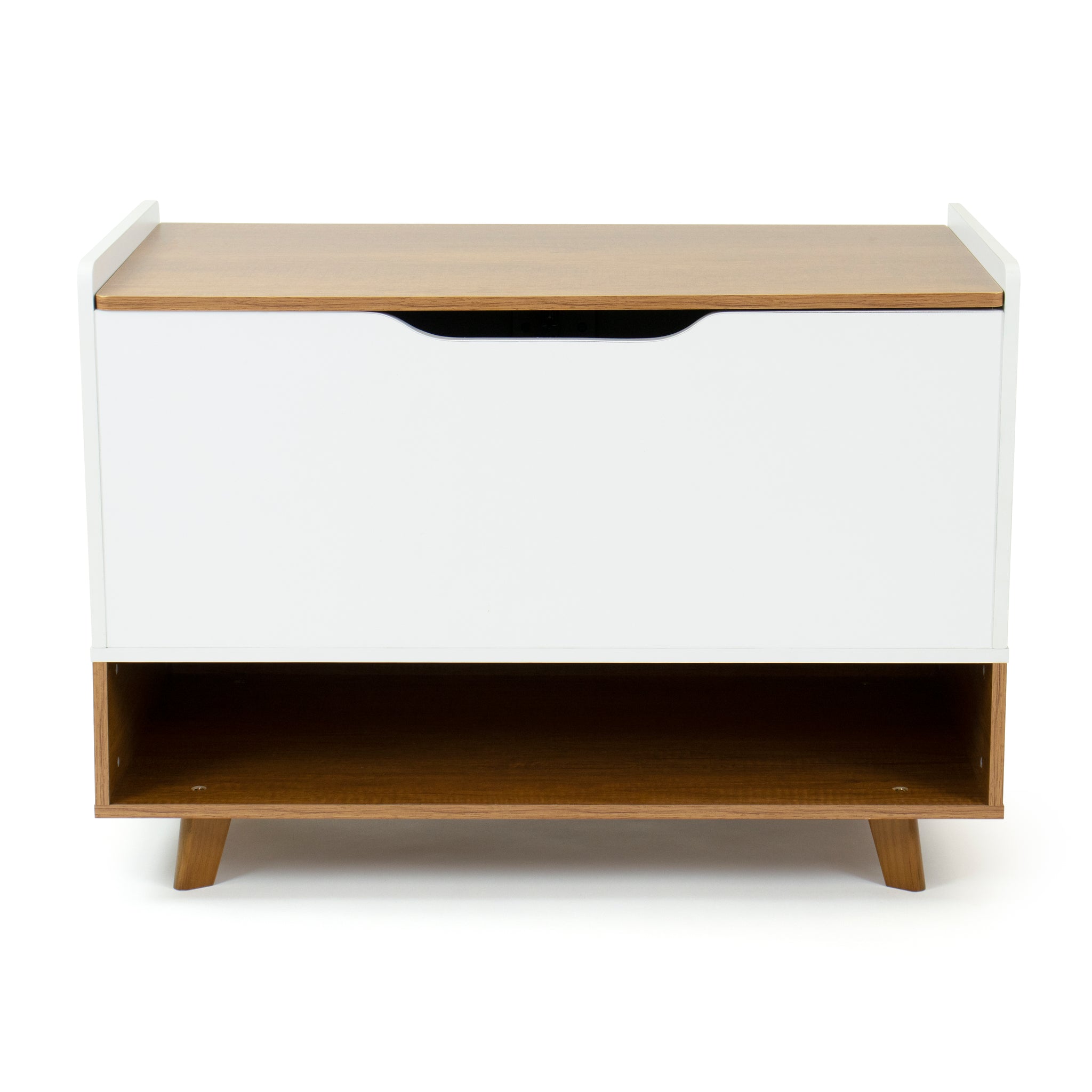 Humble Crew Morgan Mid-Century Modern Toy Box with Soft Close Lid and